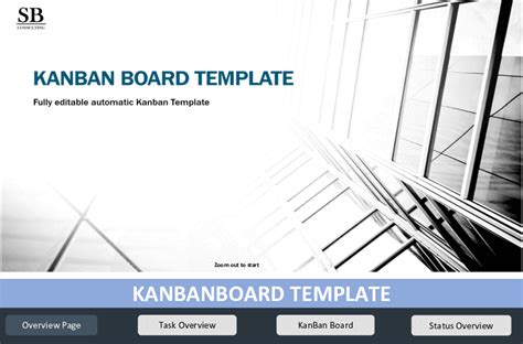 Kanban Board Automated Toolkit Template Excel XLS