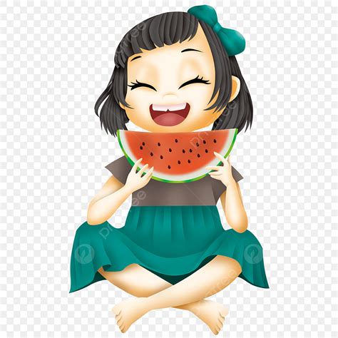 귀여운 짧은 머리 소녀 장식 요소 장식 요소 십대 소녀 수박 Png 일러스트 및 이미지 에 대한 무료 다운로드 Pngtree