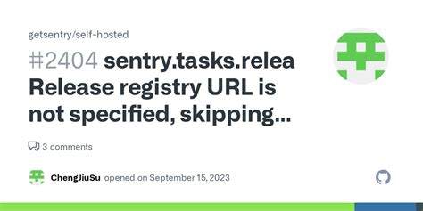Sentry Tasks Release Registry Release Registry Is Not Specified