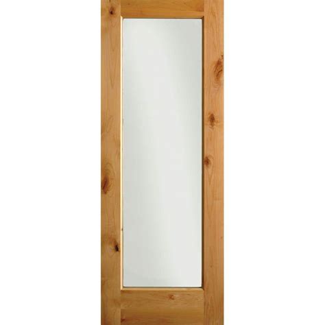Krosswood Doors 36 In X 80 In Rustic Knotty Alder 1 Lite With Solid