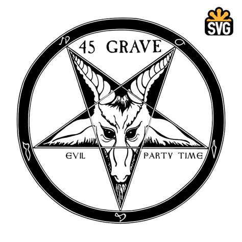 45 Grave Svg Digital Download 45 Grave Evil Party Time Svg Vector