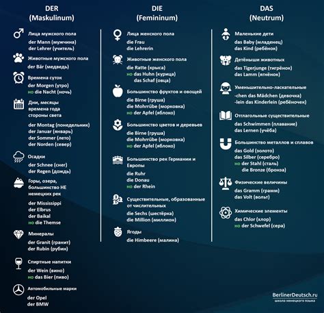 какой род у яблока в немецком языке