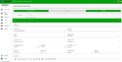 Permit Management The Construction Viz Permit App