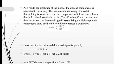 Signal Denoising Techniques Ppt