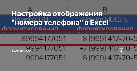 Настройка отображения номера телефона в Excel Excelifehack Дзен