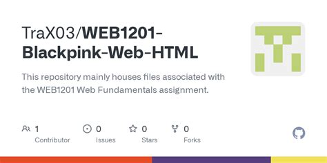 Github Trax03web1201 Blackpink Web Html This Repository Mainly