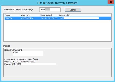 Bitlocker Recovery Password Mit Powershell Auslesen Adfaq