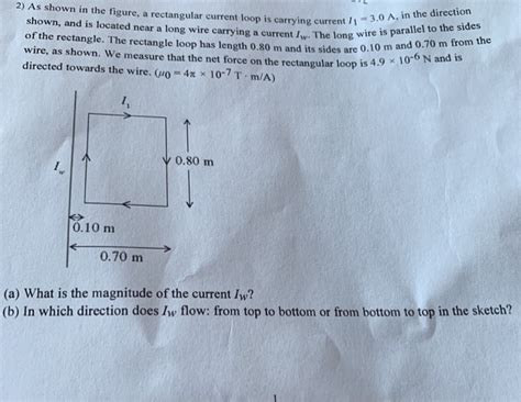 Solved As Shown In The Figure A Rectangular Current Loop Is Chegg