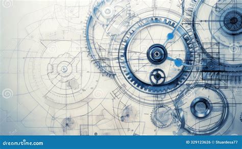 Blueprint Of Mechanical Gears And Engineering Diagram Stock Photo Image Of Diagram Theme