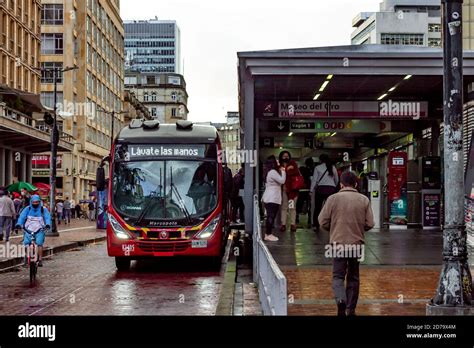 Transmilenio Museo Del Oro Station In The Historic Center Of The City
