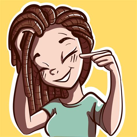 Blushing Girl Cartoon