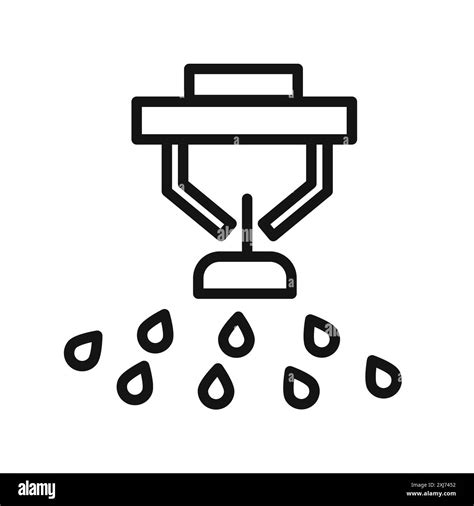 Fire Sprinkler Icon Vector Line Logo Mark Or Symbol Set Collection Outline Style Stock Vector