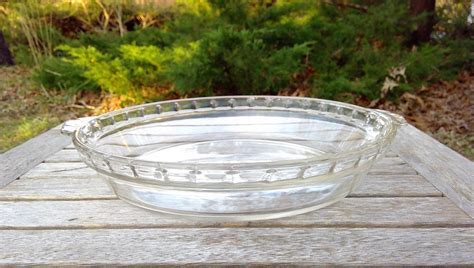 Pyrex Clear Glass Fluted Edge Pie Plate Deep Dish W Handles My Xxx