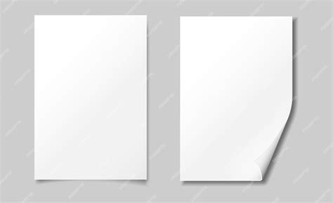 투명 배경에 설정된 빈 모형 종이의 흰 시트 텍스트 위치가 있는 현실적인 브로셔 A4 노트북 닫힌 세로 책 편지 페이지 빈 페이지 벡터 그림 프리미엄 벡터