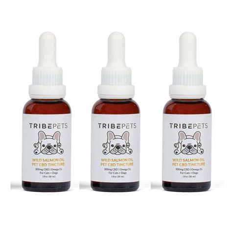 3 Pack Of Cbd And Wild Salmon Oil Pet Tincture Save 20 Tribetokes
