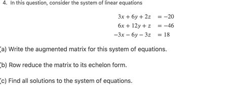 solved in this question consider the system of linear