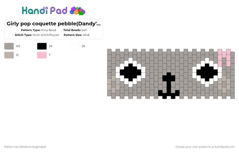 Girly Pop Coquette Pebbledandys World Pony Bead Pattern Kandi Pad