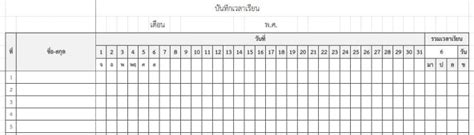 แจกไฟล์ โปรแกรม Excel แบบบันทึกเวลาเรียน ไฟล์ Excel แก้ไขได้ ครูอาชีพดอทคอม มากกว่าอาชีพครู