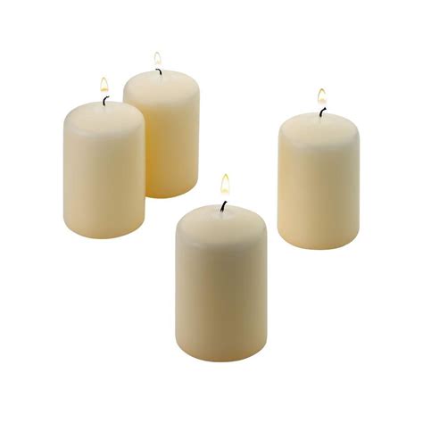 Light In The Dark 3 In H X 2 In W Unscented Vanilla Pillar Candle