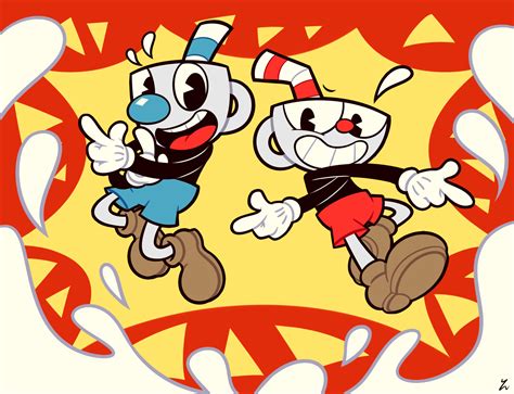Cuphead And Mugman Cuphead Drawn By Yatsunote Danbooru