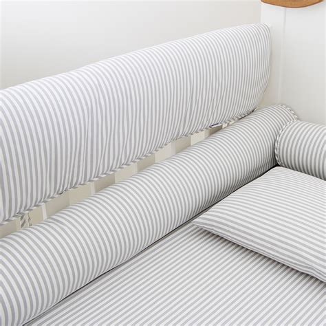 Cobertura para Grade de Berço Peça Listrado Cinza Baby Enxoval Enxovais para Bebês