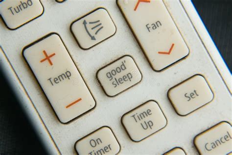 Air Condition Remote Controller With Buttons Functionality Stock Photo