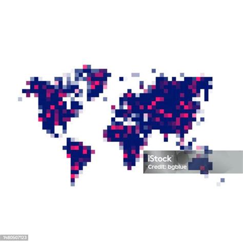 白い背景にピクセル単位の世界地図 ハーフトーンのベクターアート素材や画像を多数ご用意 ハーフトーン 世界地図 ヨーロッパ Istock