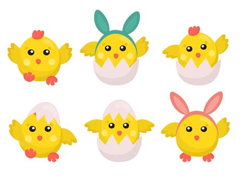 Easter Chick Cartoon Easter Chick Clipart Cute Cartoon Chicken And