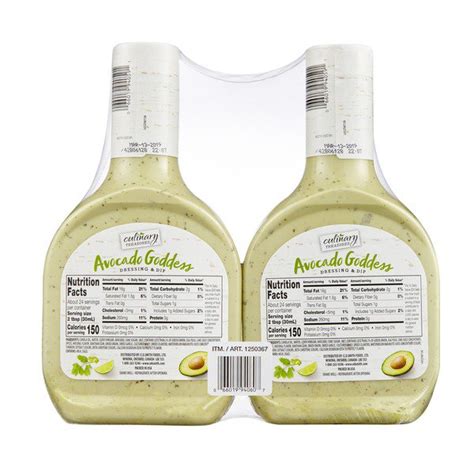 Culinary Treasures Avocado Goddess Dressing 2 X 24 Oz Costco Food