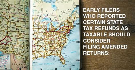Early Filers Who Reported Certain State Tax Refunds As Taxable Should