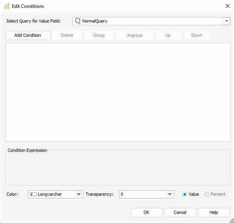 Edit Conditions Dialog Box Logi Analytics