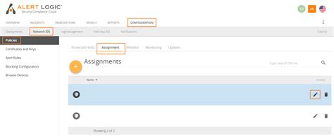 Network Intrusion Detection System Policy Restrict Network Option Alert Logic Support Center