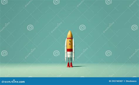 Minimal Zombie On Rocket Vintage Minimalism Art Stock Illustration