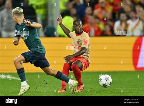 Nampalys Mendy 26 ans du RC Lens photographié lors du match de l UEFA