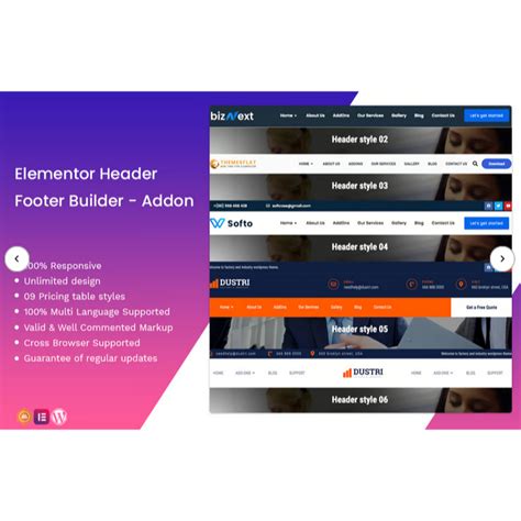 Jual Elementor Header Footer Builder Addon Plugin Header Footer