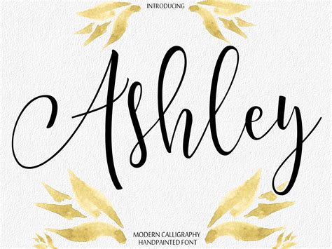 Calligraphy Ashley Name Wallpaper