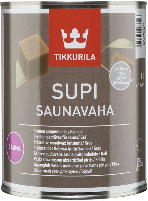Tikkurila Supi Saunavaha 1 litra, harmaa | Sauna-store.com