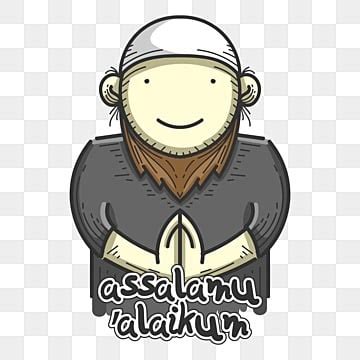 Cartoon Character Muslim Vector Hd PNG Images Assalamu Alaikum With Muslim Man Character In