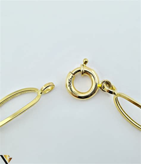 Bratara Din Aur 14k 585 3 53 Grame Latimea Maxima Este De 8 Mm Lungimea Este De 19 Cm Marcaj