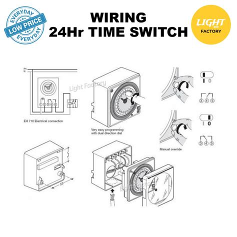 Hager Eh711 24hrs Analog Timer Switch 24 Hours Long Wiring Plug In Time Switch Reserve Timer
