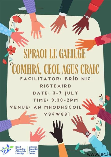 Spraoi le Gaeilge Comhrá Ceol agus Craic Summer