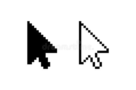 Black And White Cursor Arrows Stock Vector Illustration Of Digital