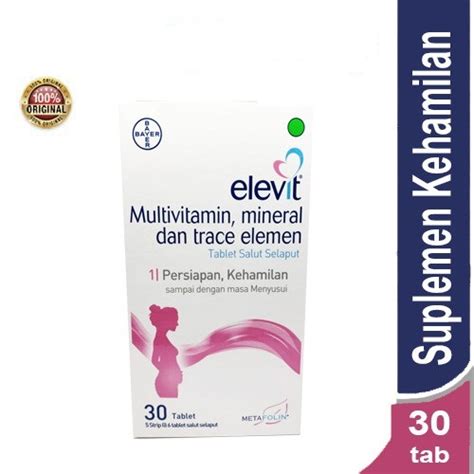 Jual Elevit Mulivitamin Box 30 Tablet Mineral Trace Elemen Dan