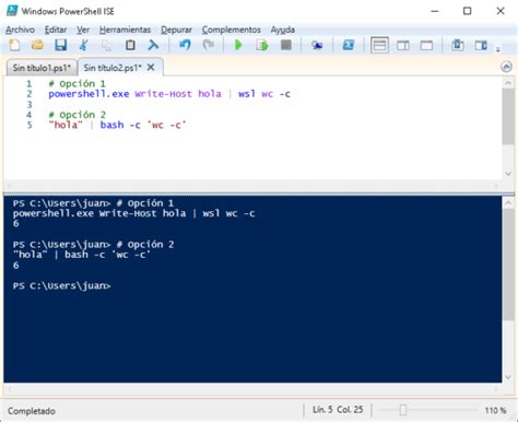 Combinar Un Cmdlet De Powershell Con Un Comando En Bash Mediante Wsl Desde Powershell