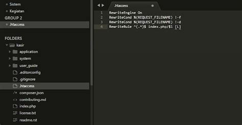 cara menghilangkan index php pada codeigniter menggunakan htaccess