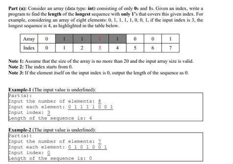 Solved Part A Consider An Array Data Type Int