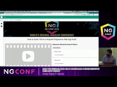 Ng Conf Talk How To Score 100 On An Angular Progressive Web App Audit From Ng Conf Class Central