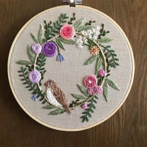 Coconut With Half And Leaves Redwork Embroidery Hand Embroidery