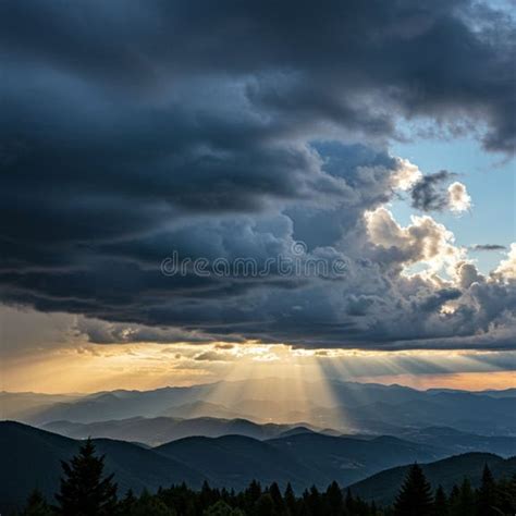 Dramatic Landscape Featuring A Series Of Mountain Ranges Under A
