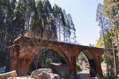 熊本県小国町 堀田ほりた橋梁 旧国鉄宮原線1984年廃線のアーチ橋 土木ウォッチング